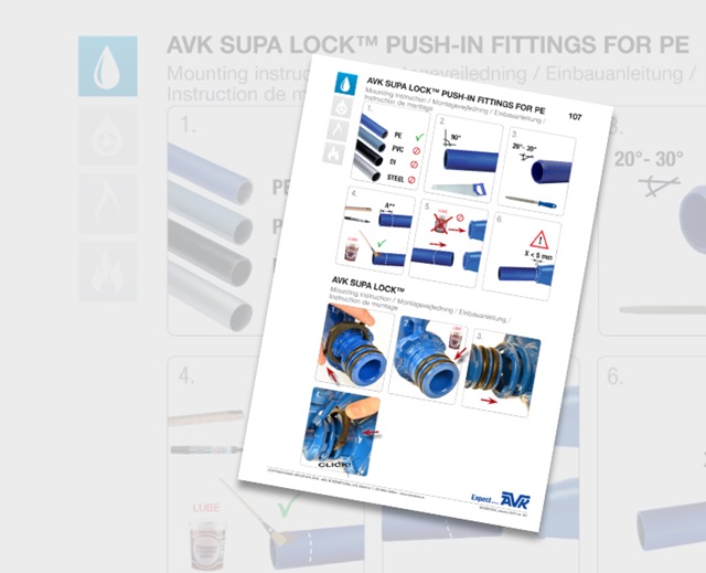 Threadless connection system | Supa Lock™ - AVK International